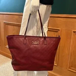 kate spade | Bags | Kate Spade Margareta Penn Place Embossed Red ...